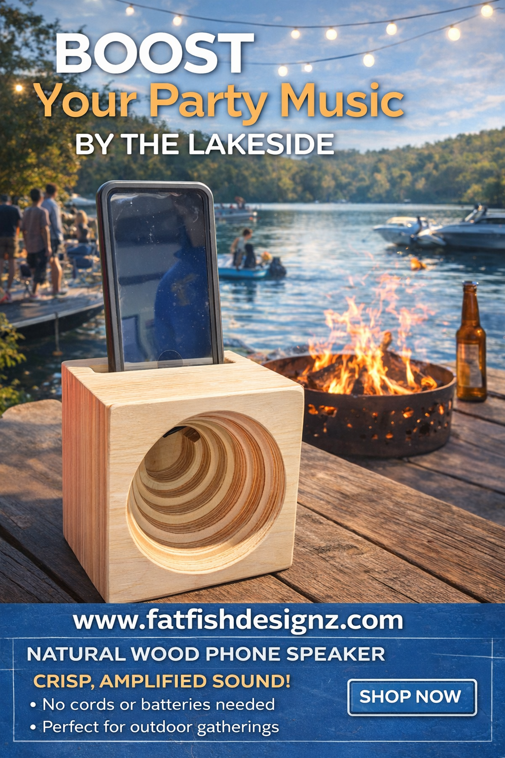 The Phamp -- Wood phone speaker amplifier – Fat Fish Designz